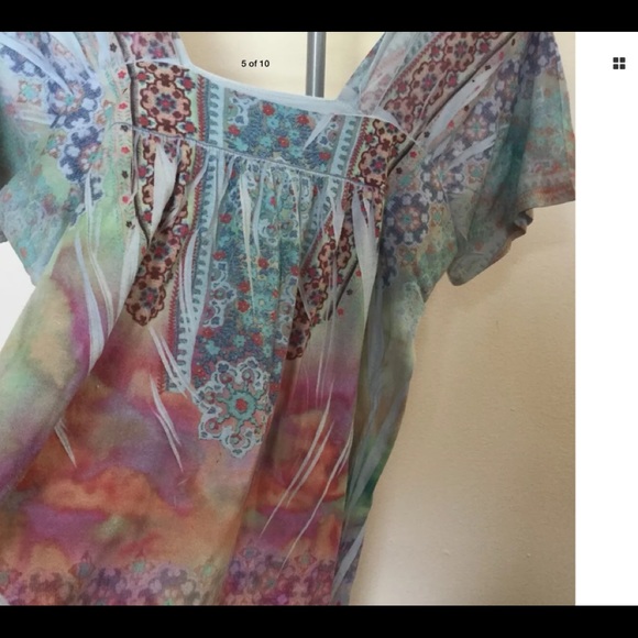 ONE WORLD | Tops | One World Colorful Tunic | Poshmark